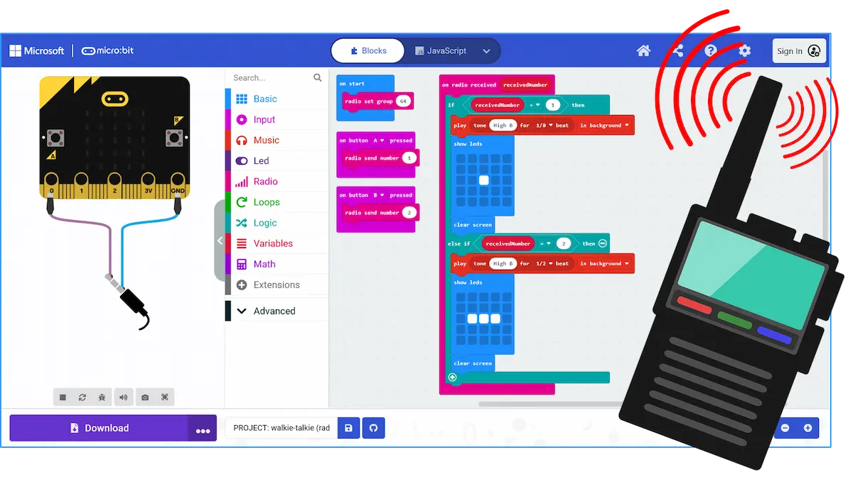 The Many Talents of the micro:bit: Walkie-Talkie Project - STEM ...